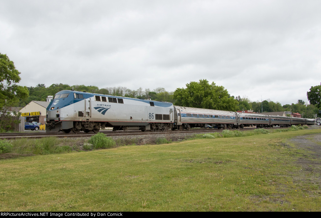 AMTK 86 Leads Amtrak 63 at Fonda